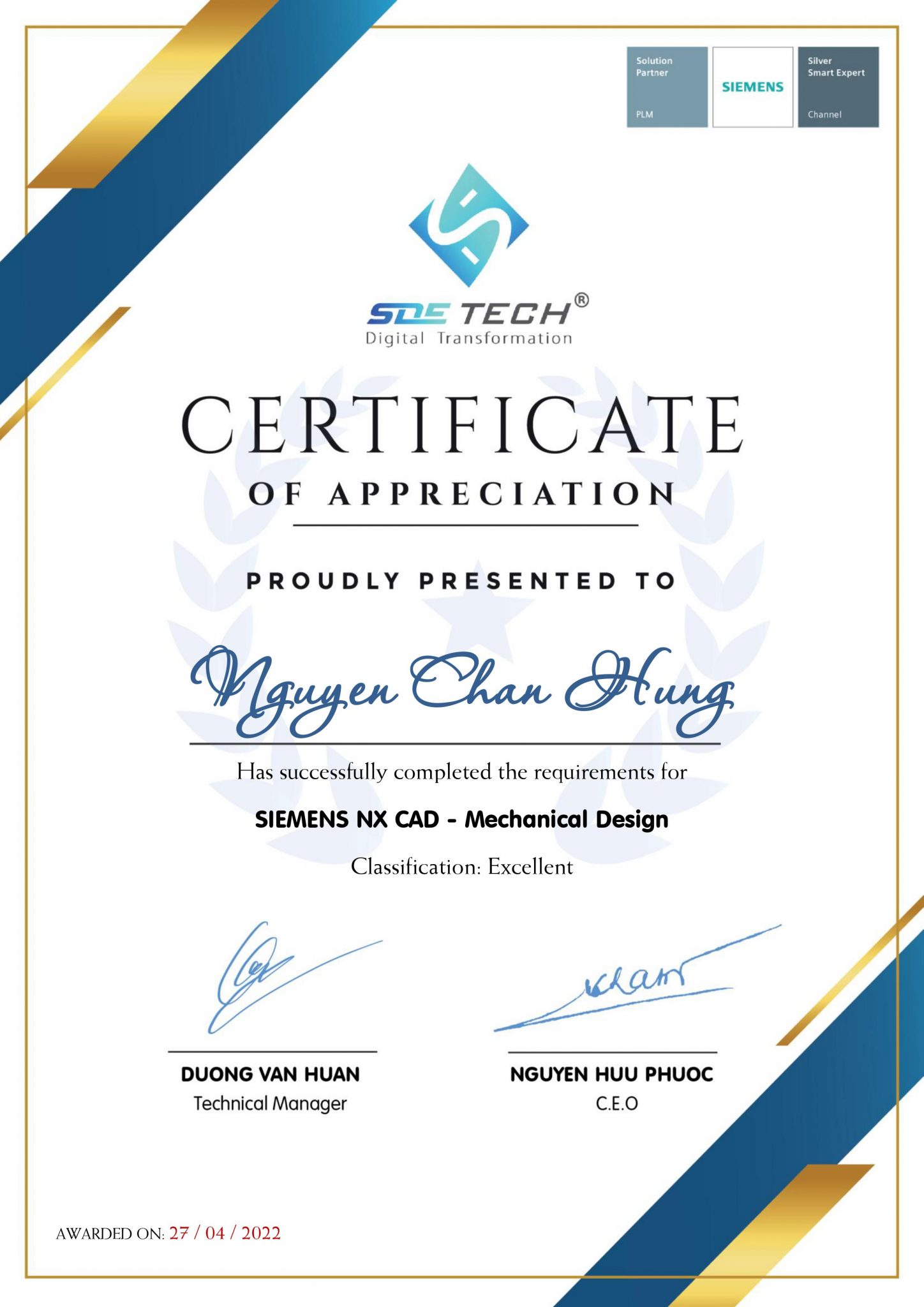 Chứng Chỉ - SDE TECH