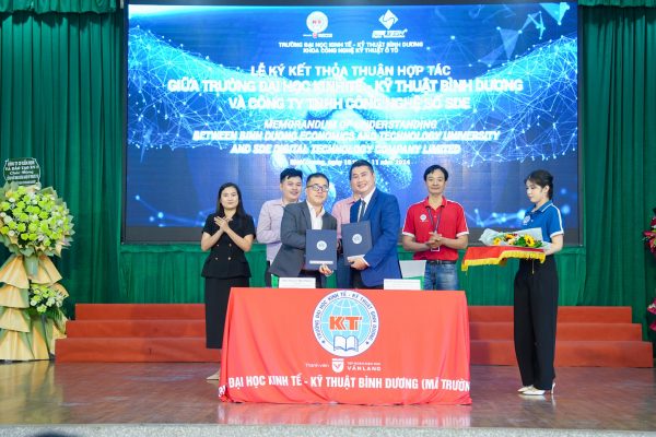 SDE TECH KÝ KẾT THỎA ƯỚC HỢP TÁC VỚI TRƯỜNG ĐẠI HỌC KINH TẾ -KỸ THUẬT BÌNH DƯƠNG (BETU) - SDE TECH